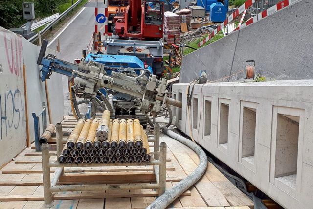 Litzenanker unter Platzmangel - Gasser Felstechnik